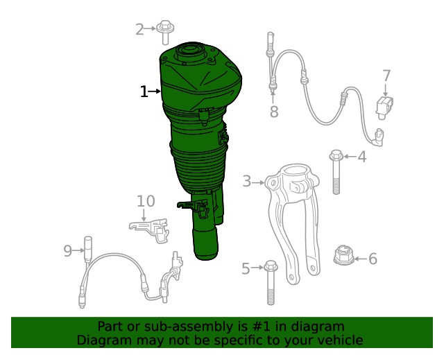37106877560 Пневмостойка передняя правая BMW | Запчасти на DRIVE2