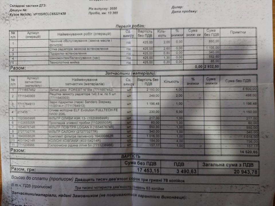 164000862R Фильтр топл RENAULT | Запчасти на DRIVE2