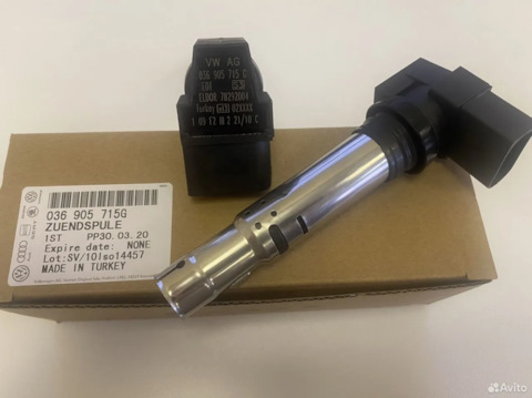 036905715G Катушка зажигания с наконечником VAG | Запчасти на DRIVE2