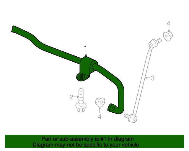 5Q0411303R Стабилизатор подвески поперечной устойчивости передни VAG ...