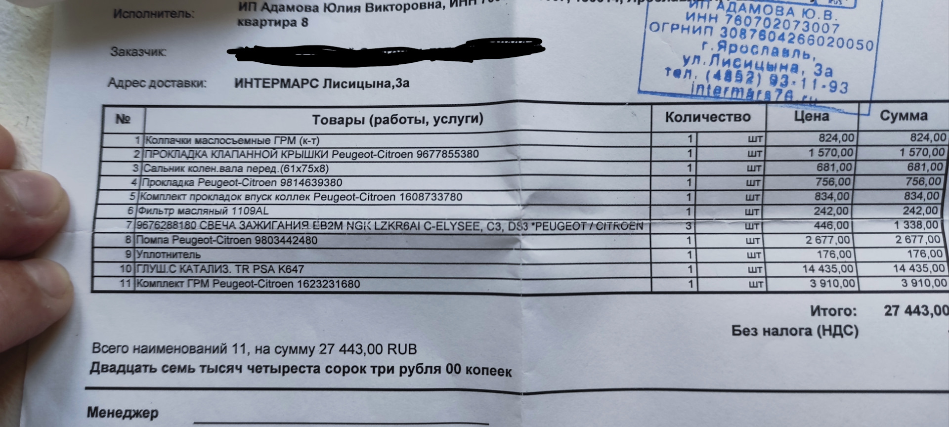 Как дёшево всё было. — Citroen C-Elysee, 1,2 л, 2013 года | запчасти ...