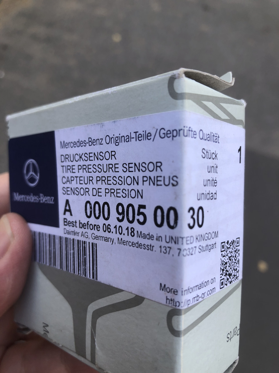 A0009050030 Датчик давления в шине max 5,8 bar Mercedes | Запчасти на ...