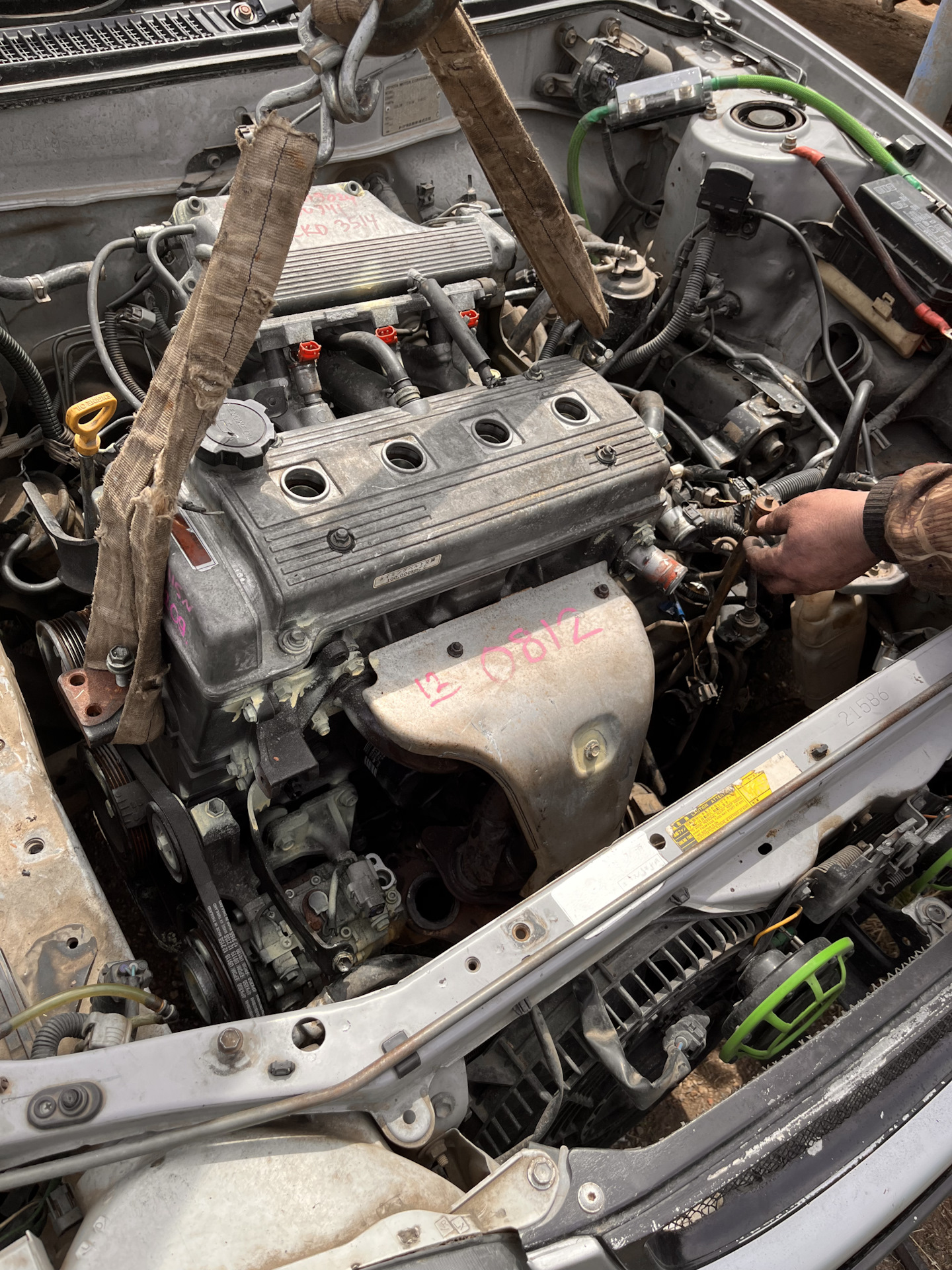 SWAP 7AFE заключительная часть. — Toyota Corolla (110), 1,5 л, 1998 ...