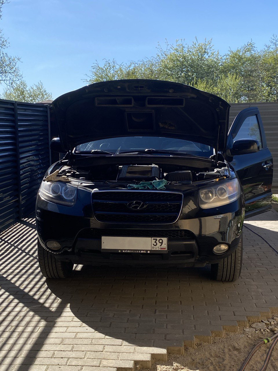 Подсветка номера, задний дворник, уплотнитель капота — Hyundai Santa Fe ...