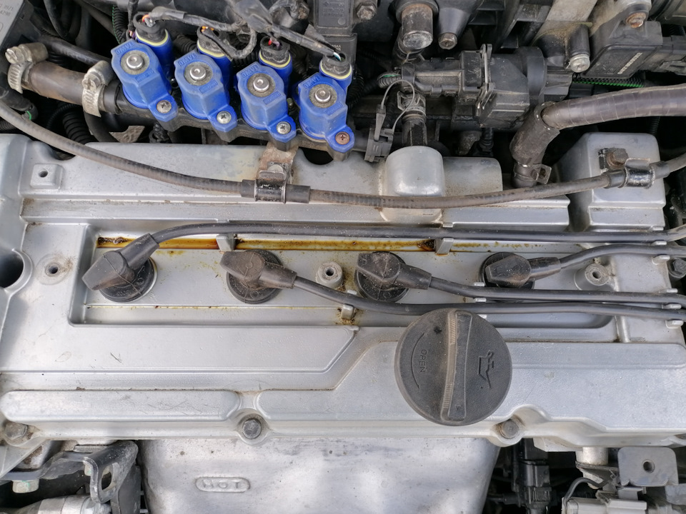 Замена сальников свечных колодцев (KOS065)/ Замена прокладки клапанной ...