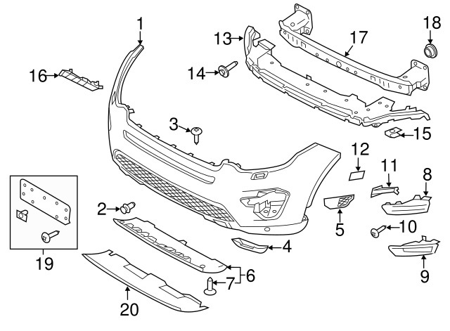 LR061248 Дефлектор переднего правого бампера Jaguar Land Rover ...