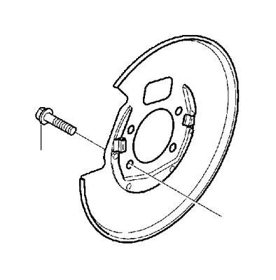 30793433 Щит опорный заднего левого тормозного диска для S80 Volvo ...