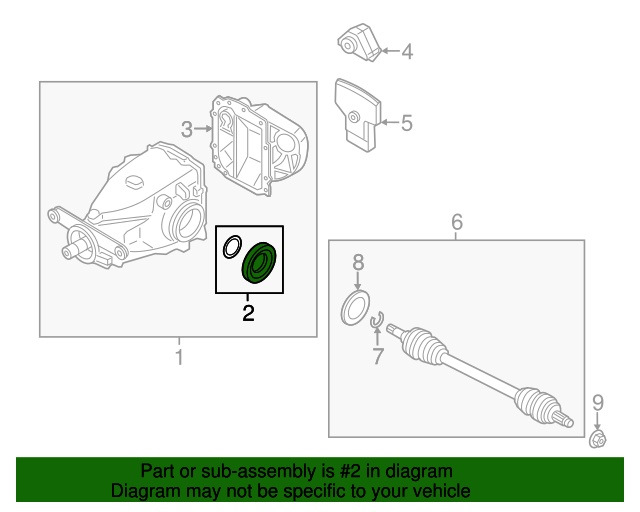 33108860348 Сальник редуктора заднего моста BMW | Запчасти на DRIVE2