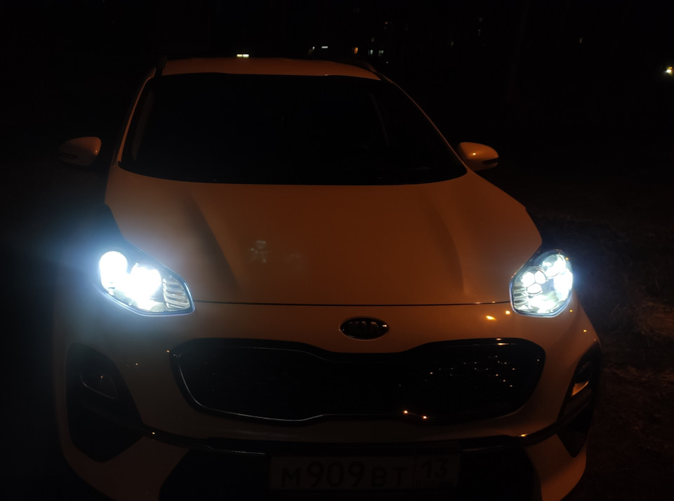 Установка светодиодных лам f3 в галогеновые линзы. — KIA Sportage (4G ...