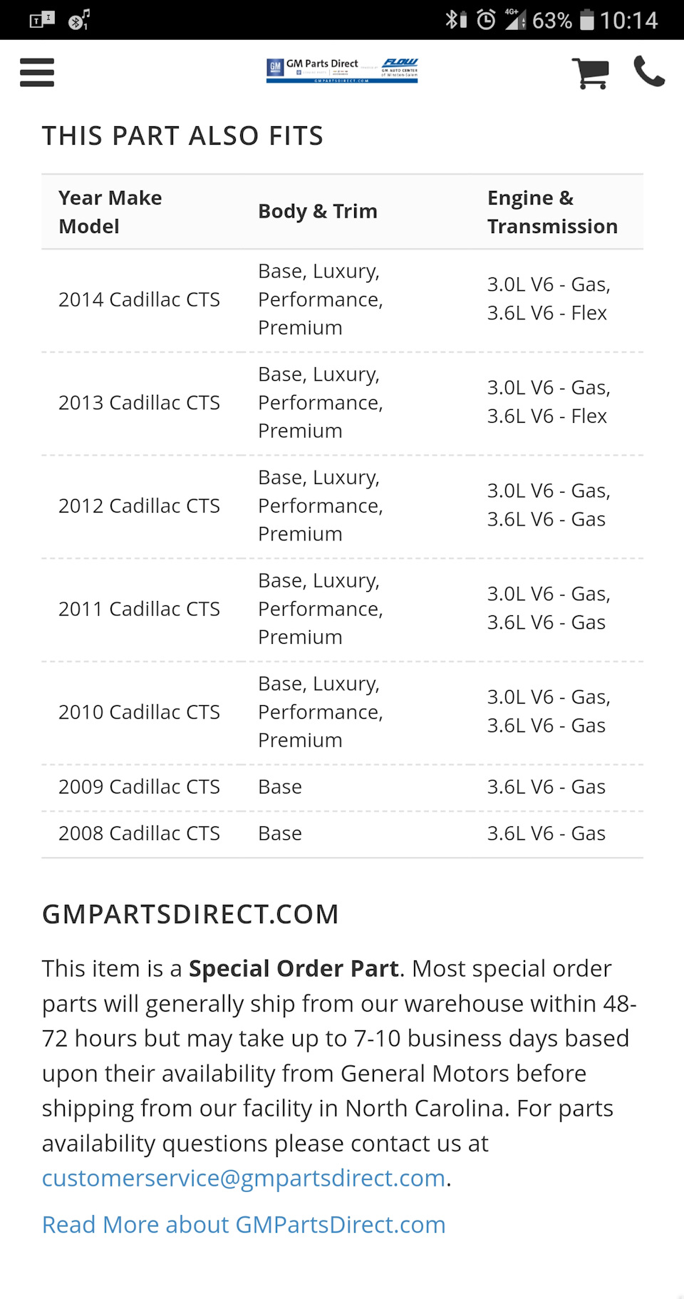 Подушки акпп — Cadillac CTS (2G), 3,6 л, 2009 года | запчасти | DRIVE2