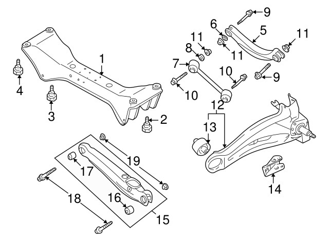 MR961171 Задняя балка на Outlander Mitsubishi | Запчасти на DRIVE2