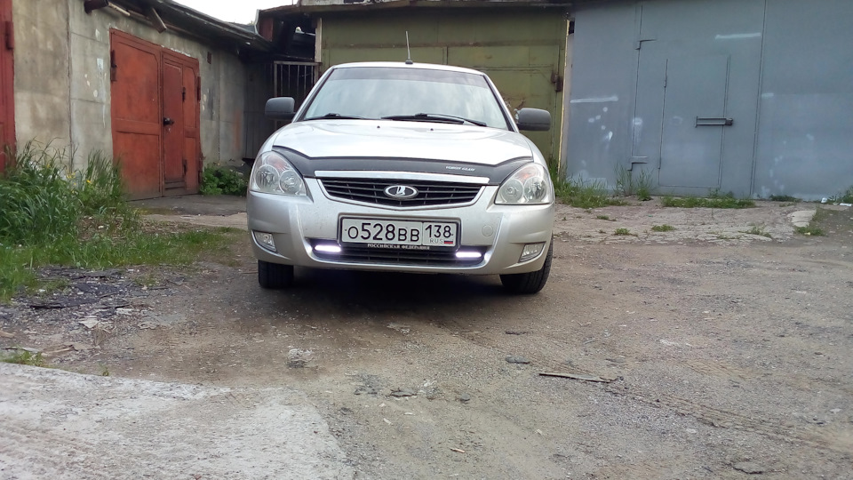 Установка ДХО — Lada Приора хэтчбек, 1,6 л, 2012 года | своими руками ...