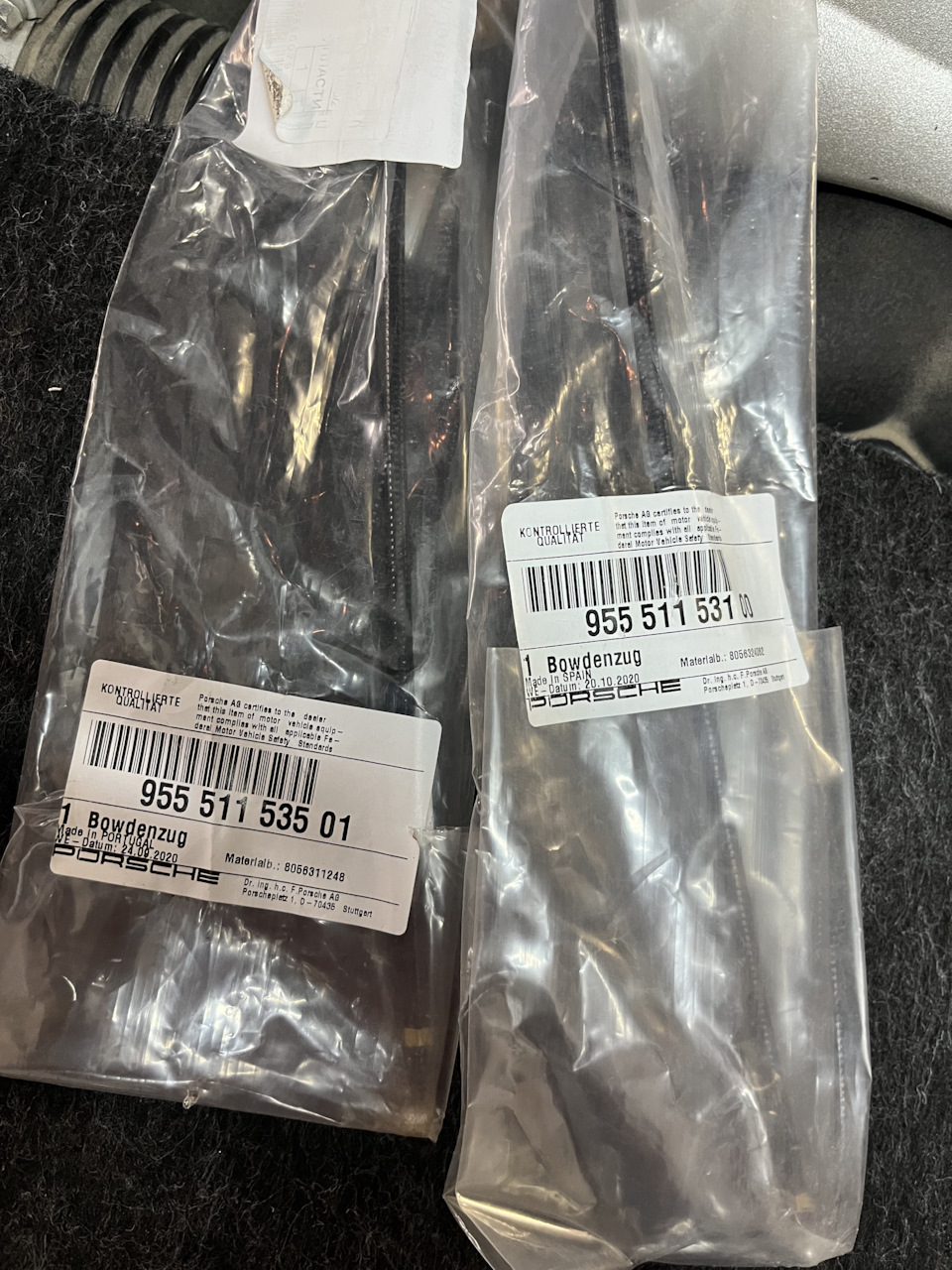 Троса капота. — Porsche Cayenne (1G) 955/957, 4,5 л, 2003 года | своими ...