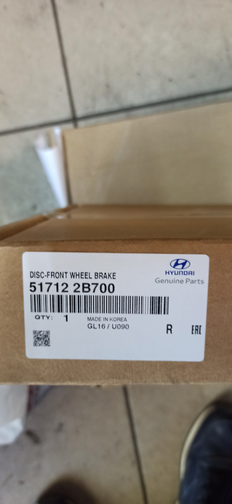 517122B700 ТОРМОЗНОЙ ДИСК KIA HYUNDAI | Запчасти на DRIVE2