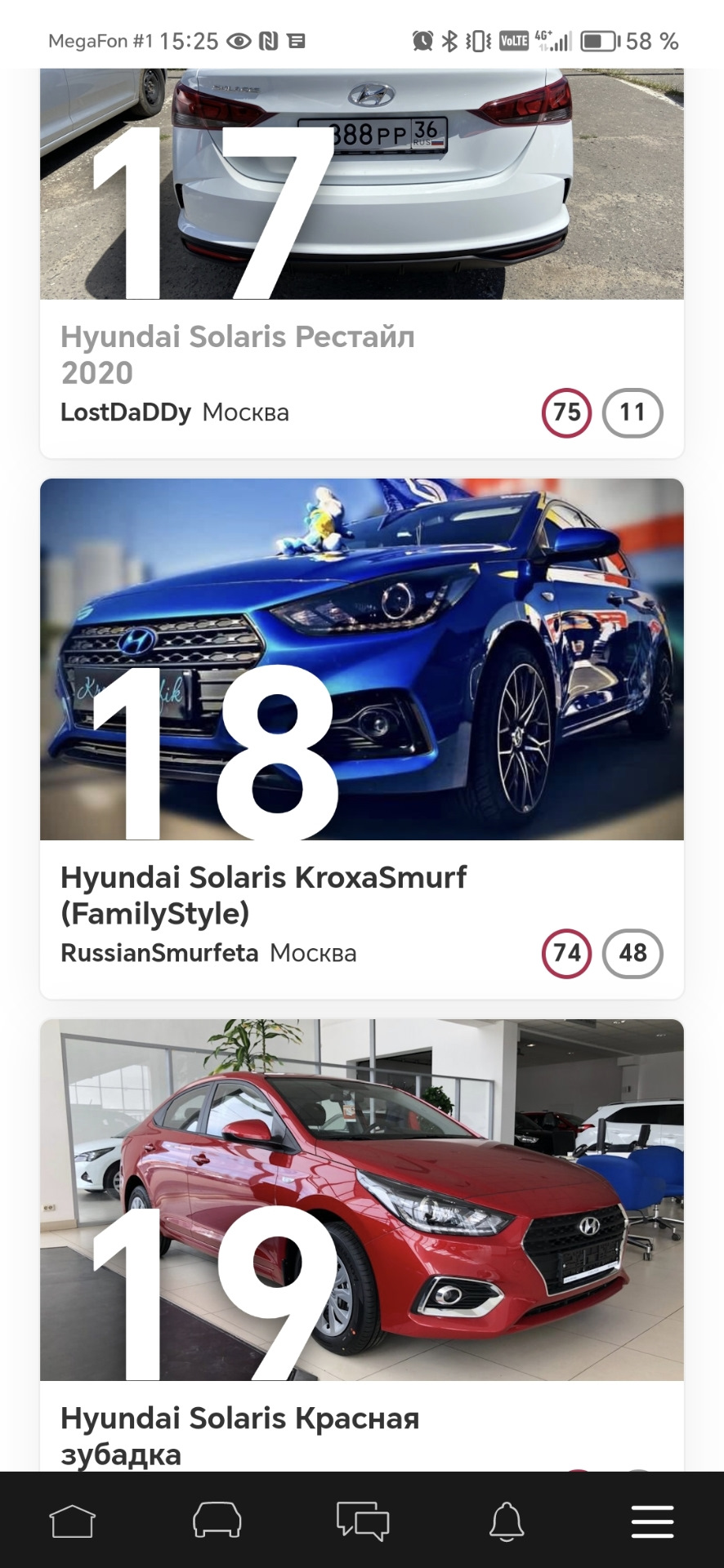 18 место в топ Россия — Hyundai Solaris (2G), 1,6 л, 2017 года | рейтинг и продвижение | DRIVE2