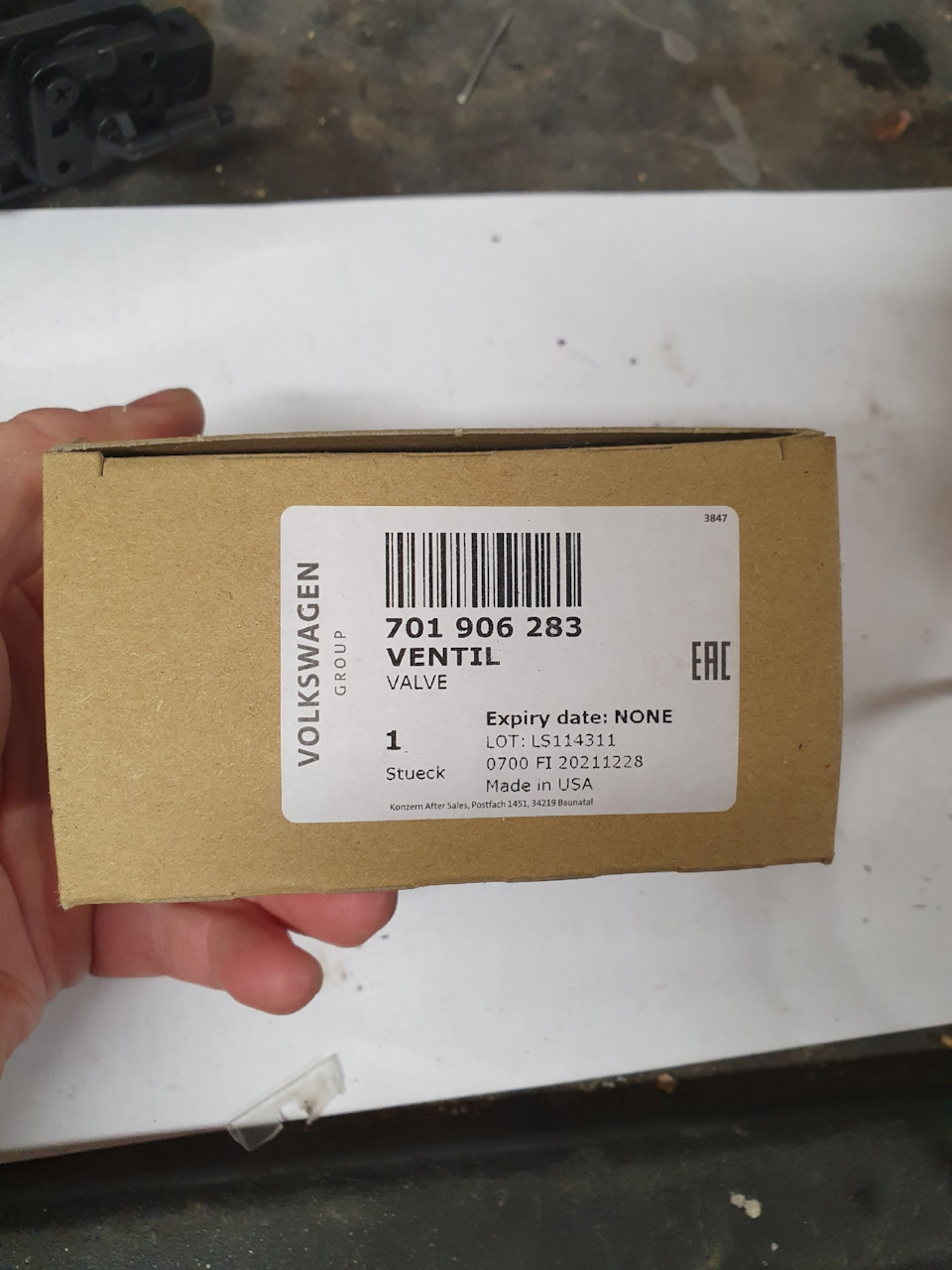 701906283 Клапан электромагнитный давления воздуха / VW LT 97~07, T4 96 ...