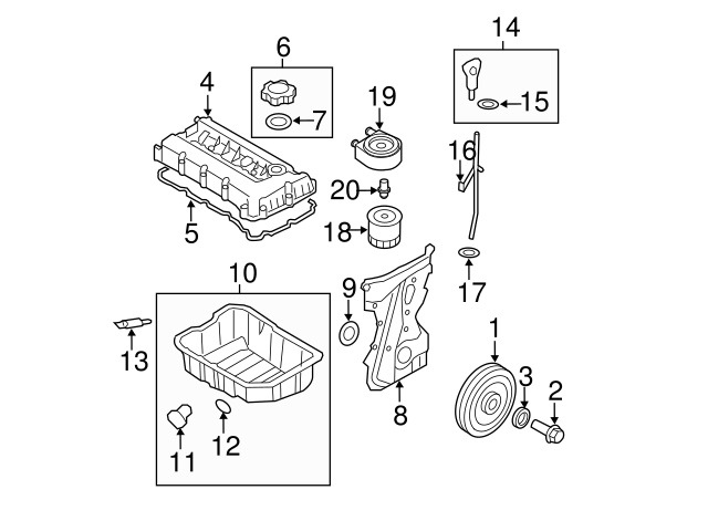 264102G100 Маслоохладитель для Sonata и Sorento KIA HYUNDAI | Запчасти ...