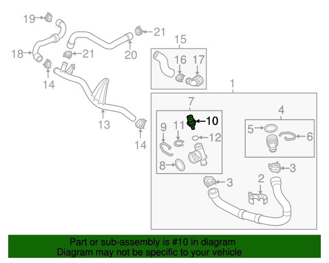 06A919501 Температурный датчик охлаждающей жидкости VAG | Запчасти на ...