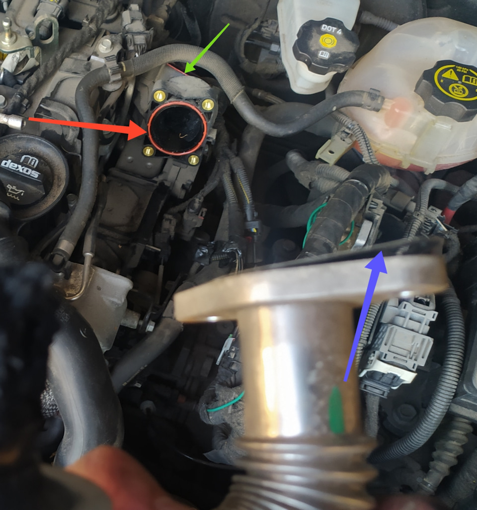 Чистка датчика наддува, клапана EGR и дроссельной заслонки. — Opel ...