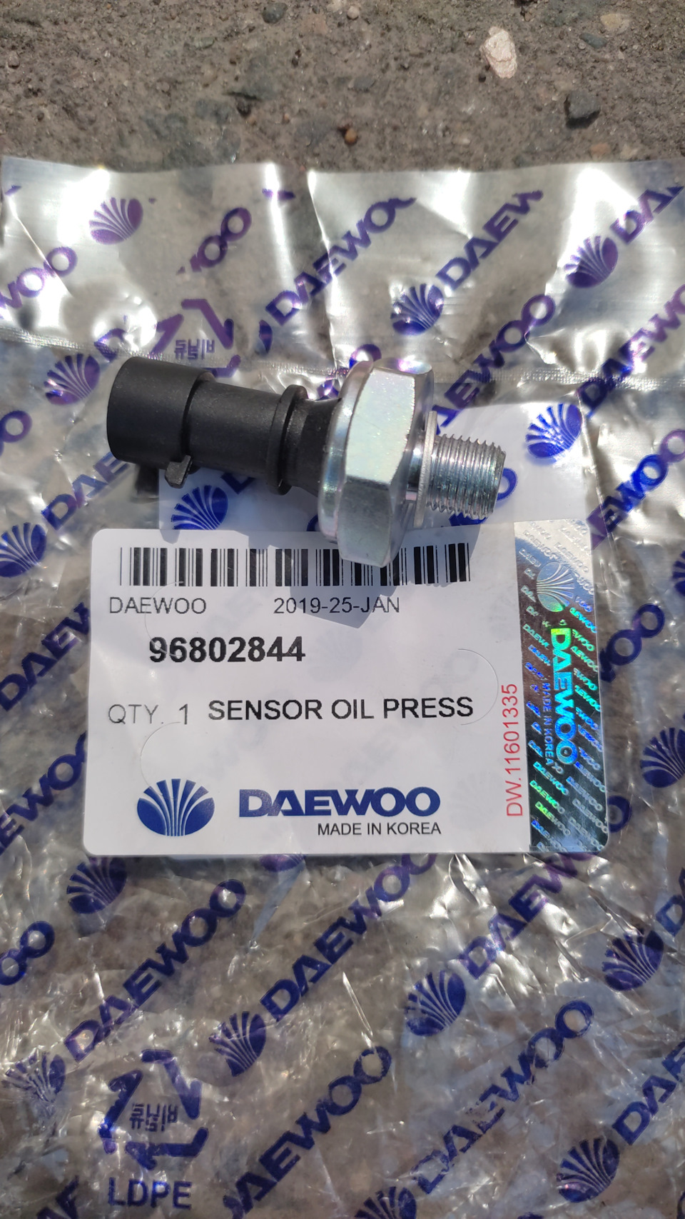 96802844 Датчик давления масла / OPEL, Chevrolet 1.0-1.8 10~ GM ...