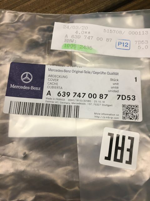 A6397470087 НАКЛАДКА / ABDECKUNG MERCEDES | Запчасти на DRIVE2