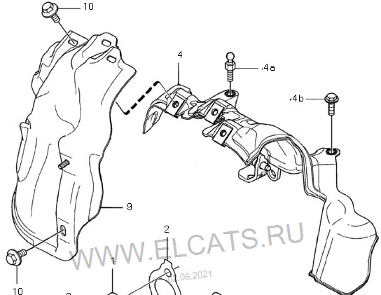 Маслопровод турбины & гофра глушителя — Volvo V50, 1,6 л, 2008 года ...