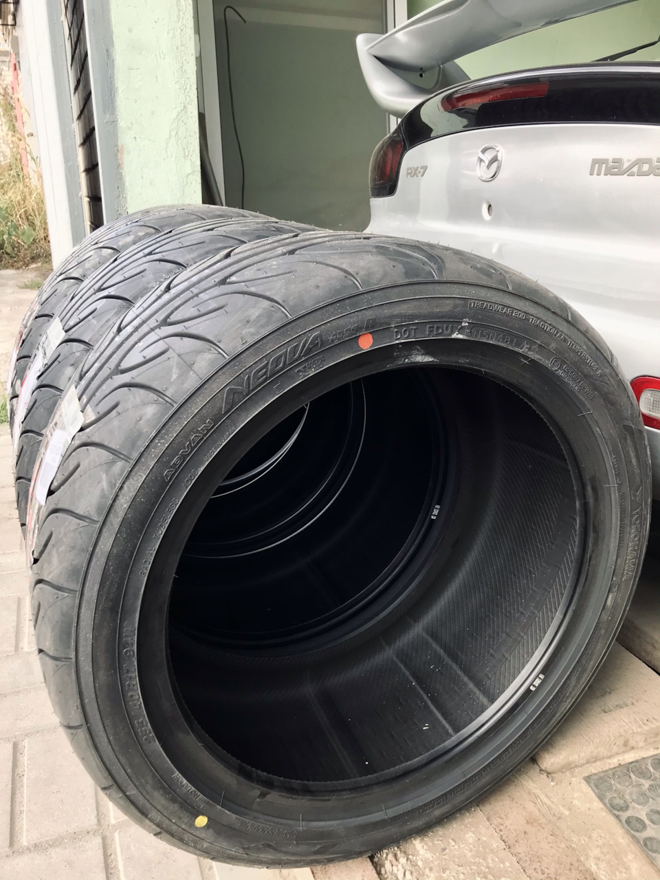 Yokohama Advan Neova AD08R — Mazda RX-7 (FD), 1,3 л, 1998 года | шины | DRIVE2