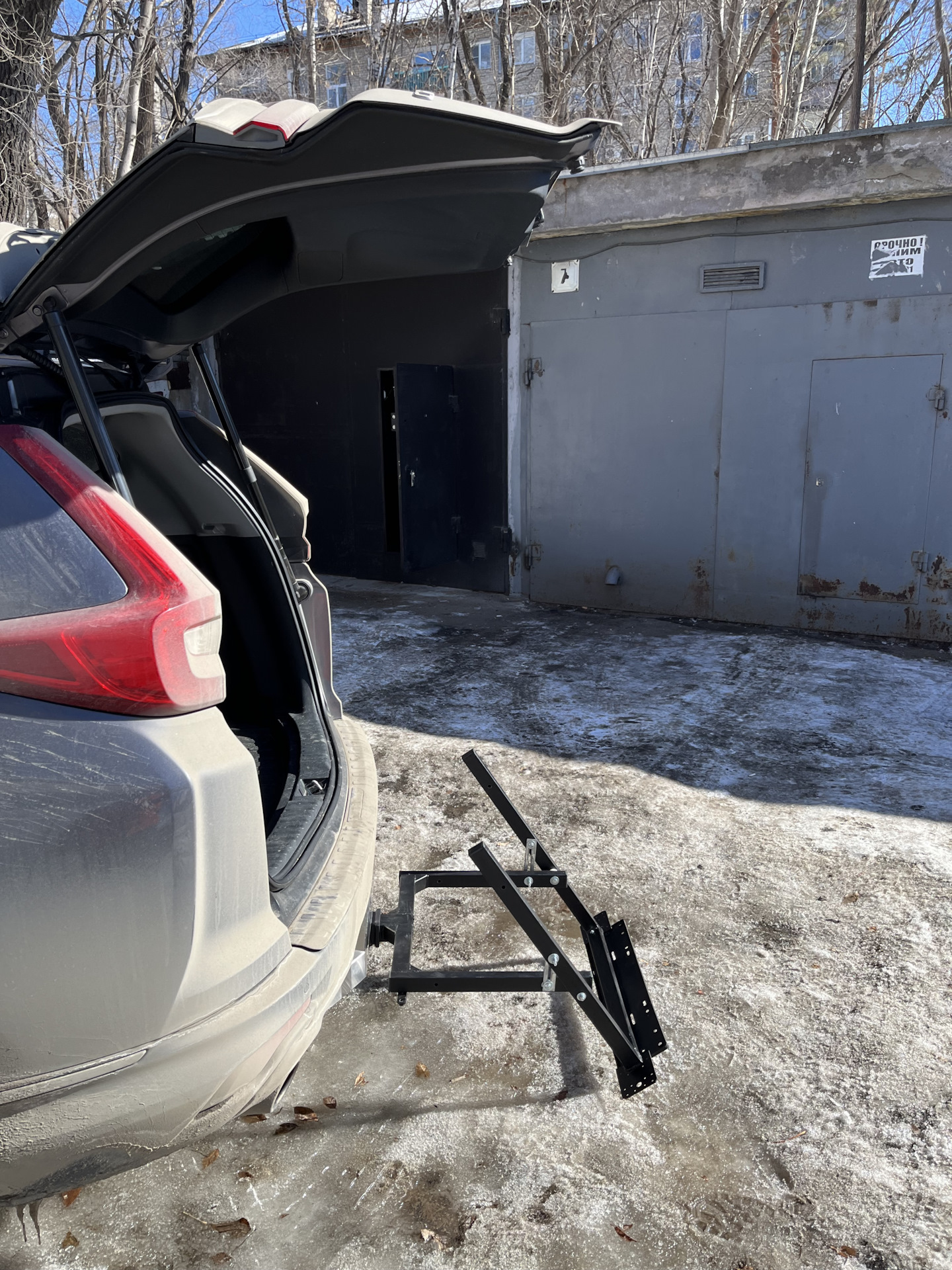 Фаркоп квадрат, защита двигателя и велобагажник — Honda CR-V (5G), 1,5 ...