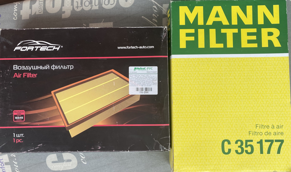 Сравнение воздушных фильтров — Volvo XC70 III, 2,4 л, 2011 года ...