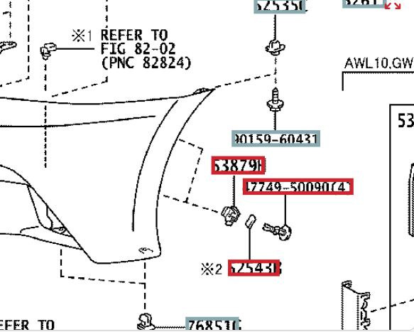 Крепеж переднего бампера lexus GS — Lexus GS (L10), 3,5 л, 2012 года ...