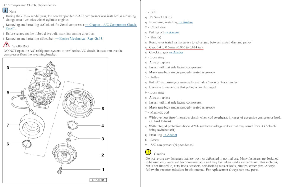 Ремонт компрессора кондиционера Denso 10PA17C — BMW 5 series (E34), 2,5 ...