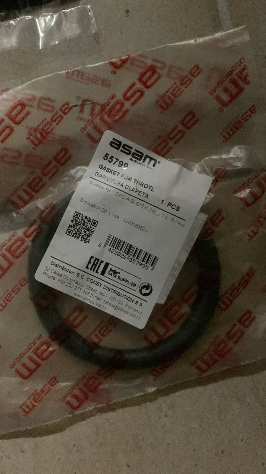 8200068583 Прокладка корпуса дроссельной заслонки RENAULT | Запчасти на ...
