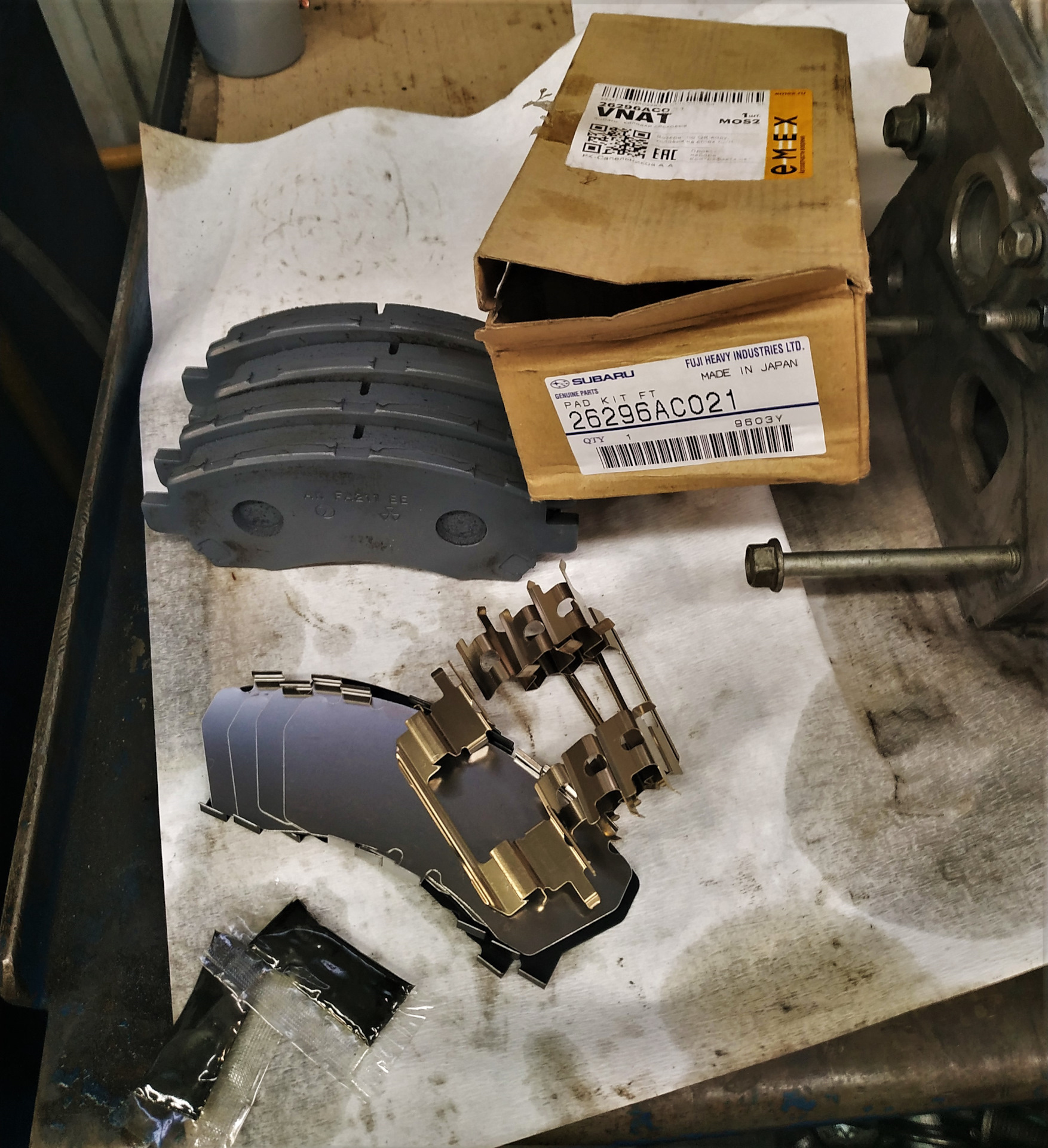 Передние колодки (замена и сколько ходит оригинал…) — Subaru Impreza ...