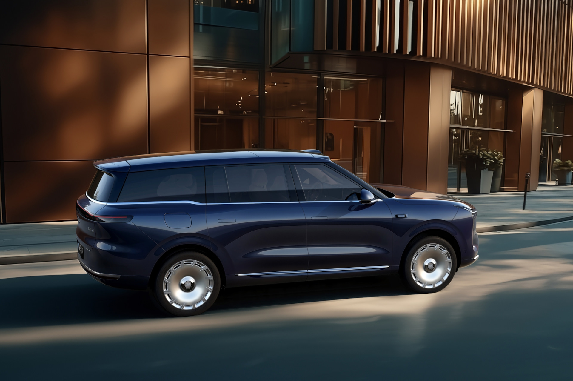 IM Motors представила LS9: шести местный флагман с четырёхколёсным рулевым управлением и 4D ...