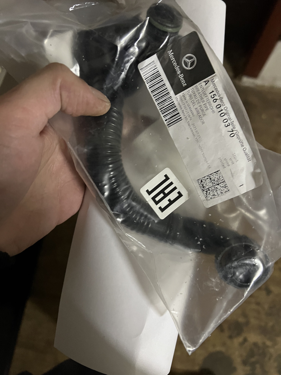 A1560100370 Трубка вентиляции картера двс Mercedes | Запчасти на DRIVE2