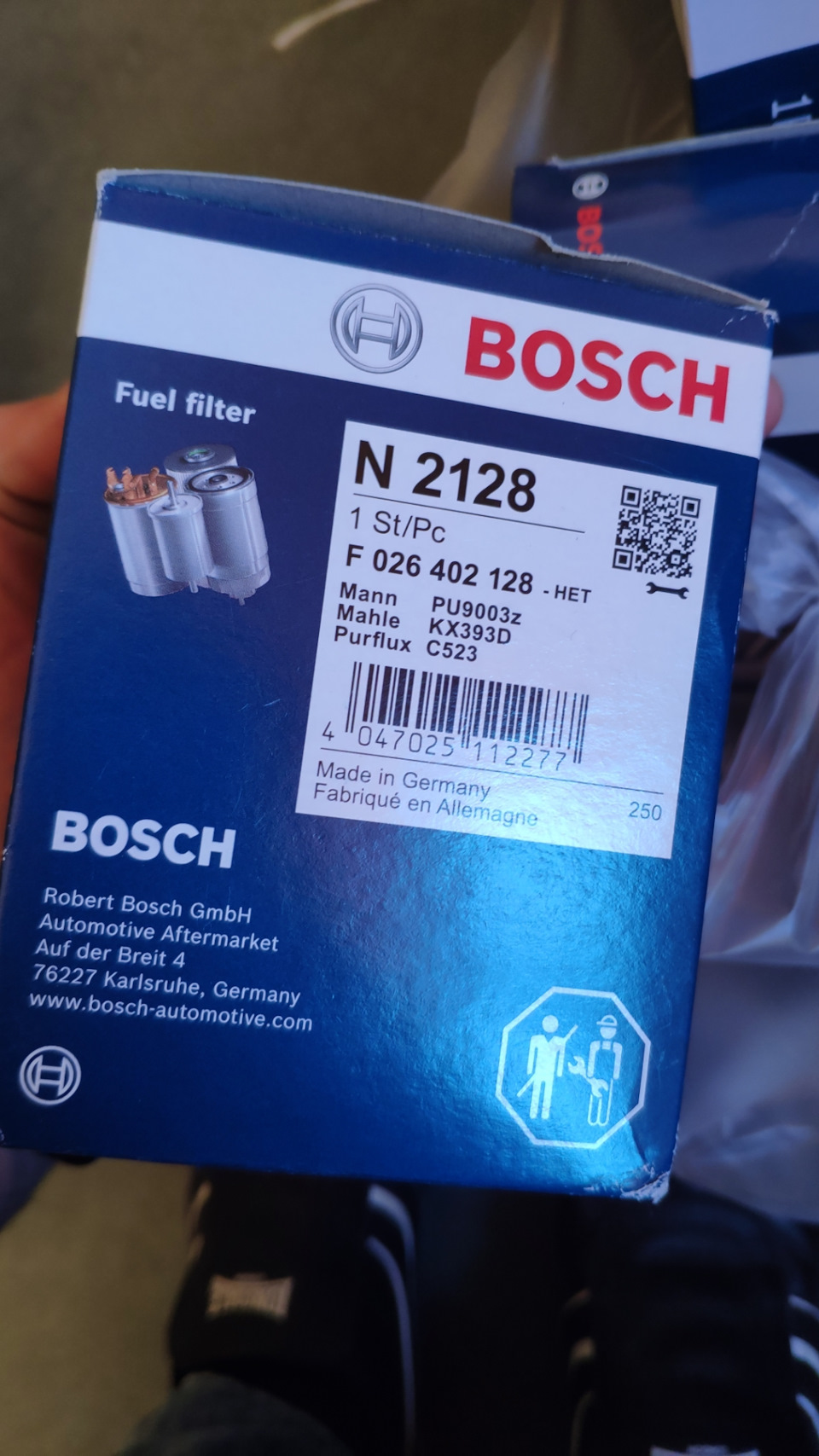 F026402128 Топливный фильтр BOSCH | Запчасти на DRIVE2