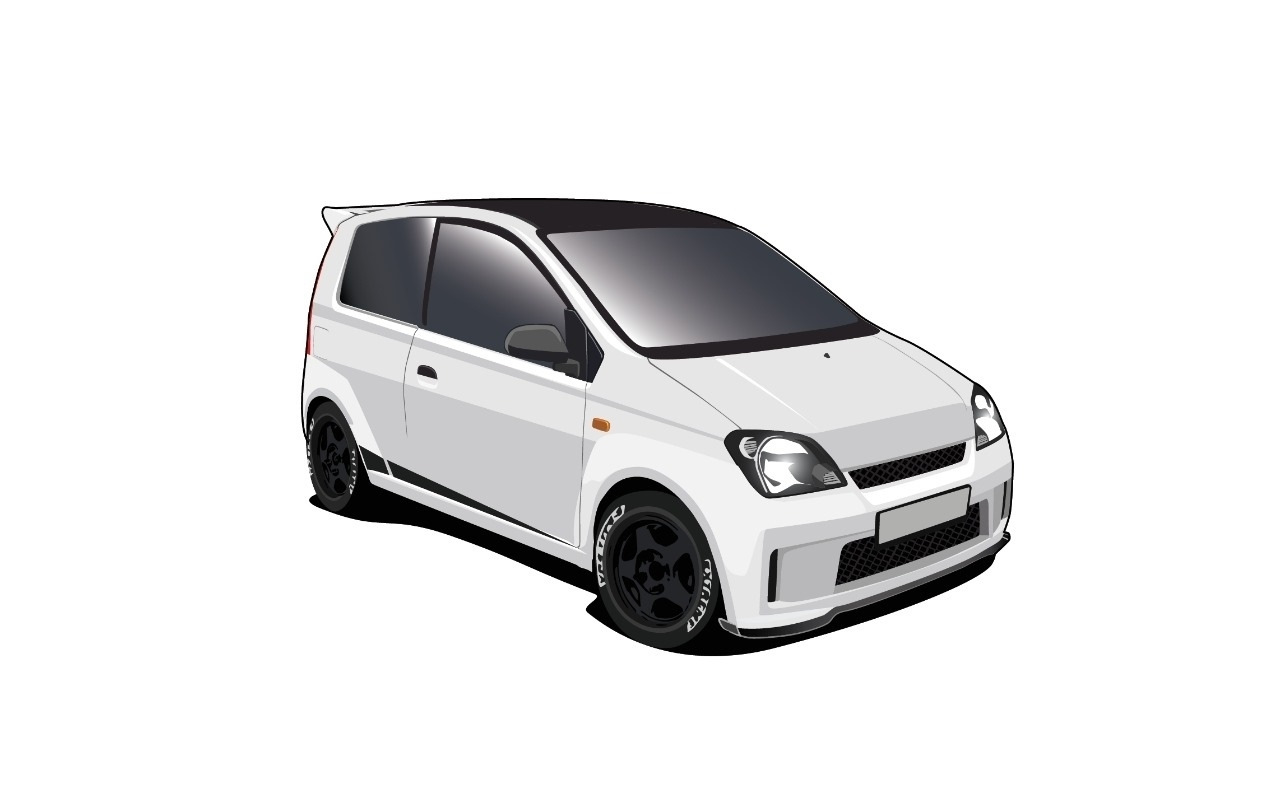 Задумка и реализация, покраска в Раптор, подготовка — Daihatsu Mira ...