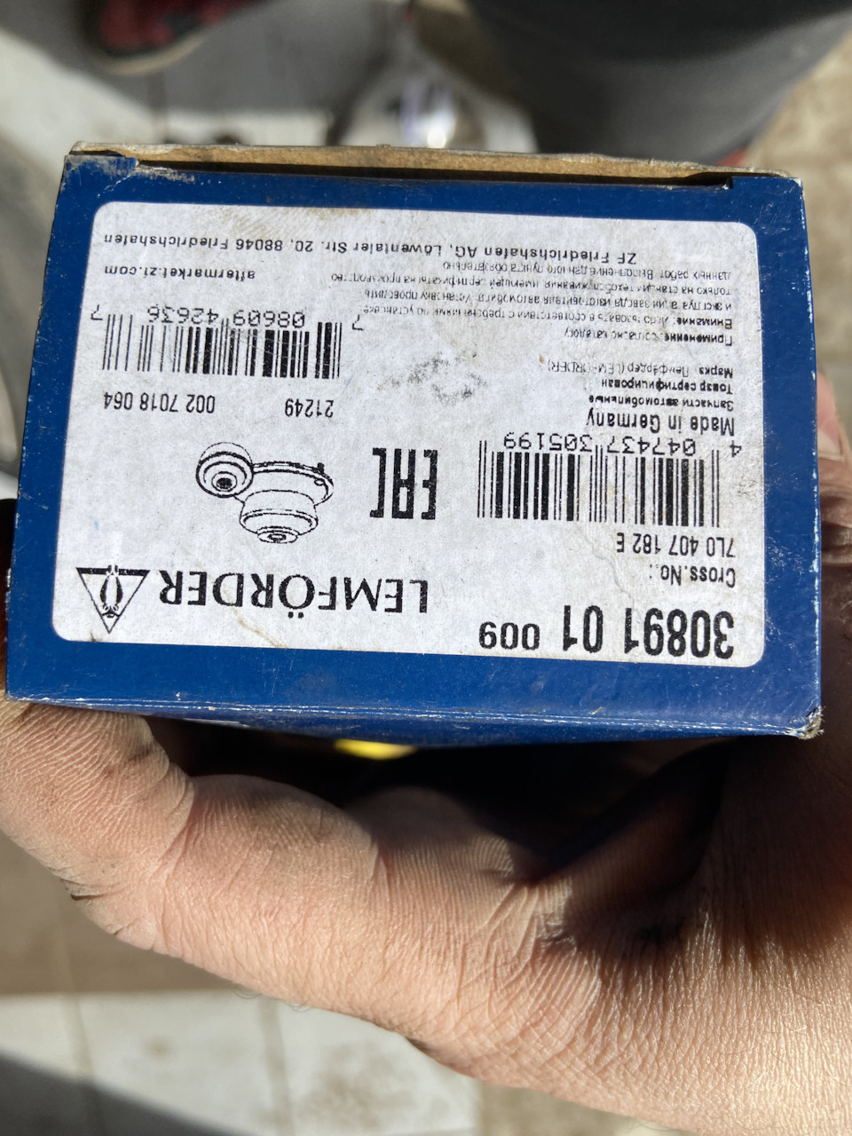 3089101 Сайлентблок рычага подвески LEMFORDER | Запчасти на DRIVE2