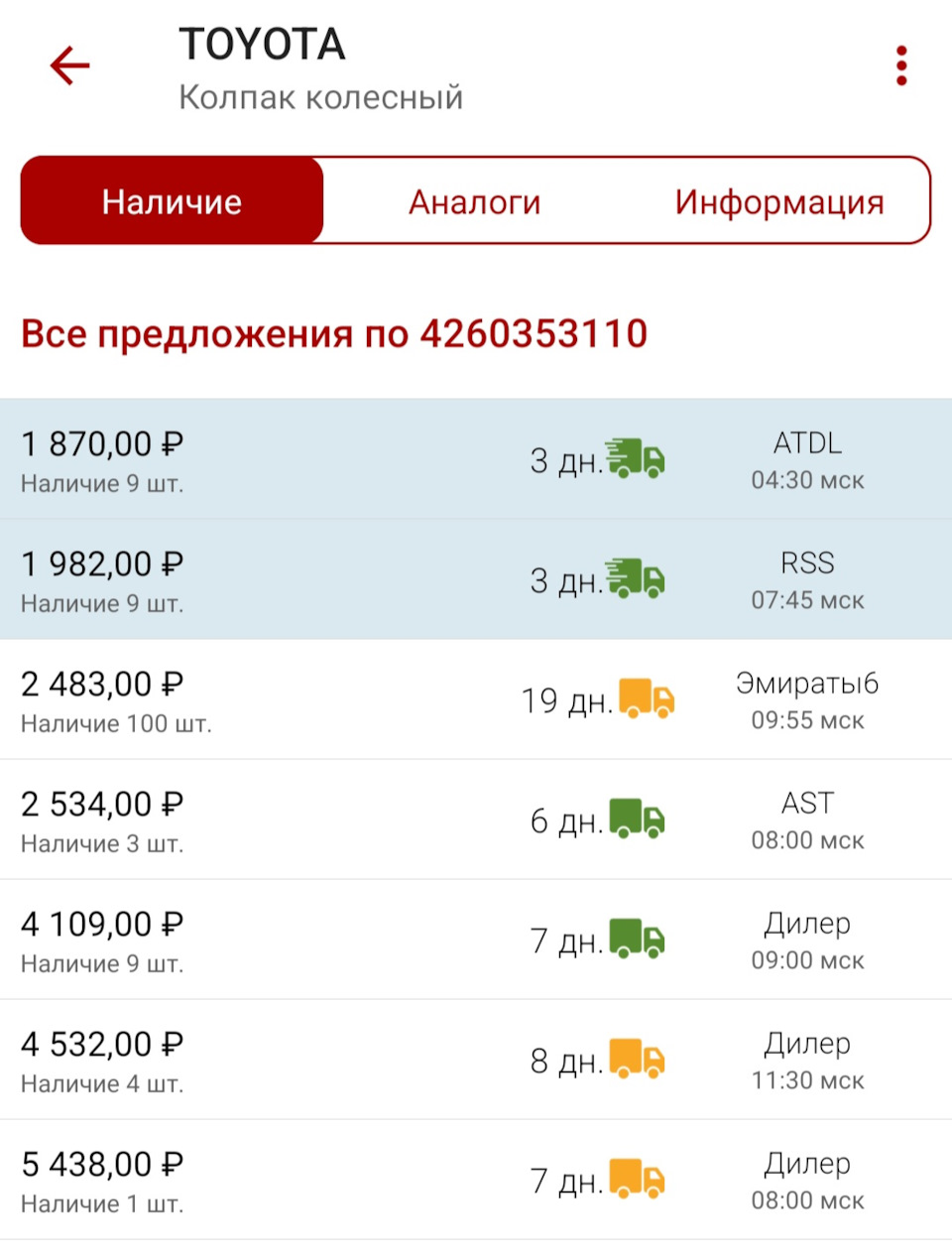 4260353110 Колпак колесный TOYOTA LEXUS | Запчасти на DRIVE2