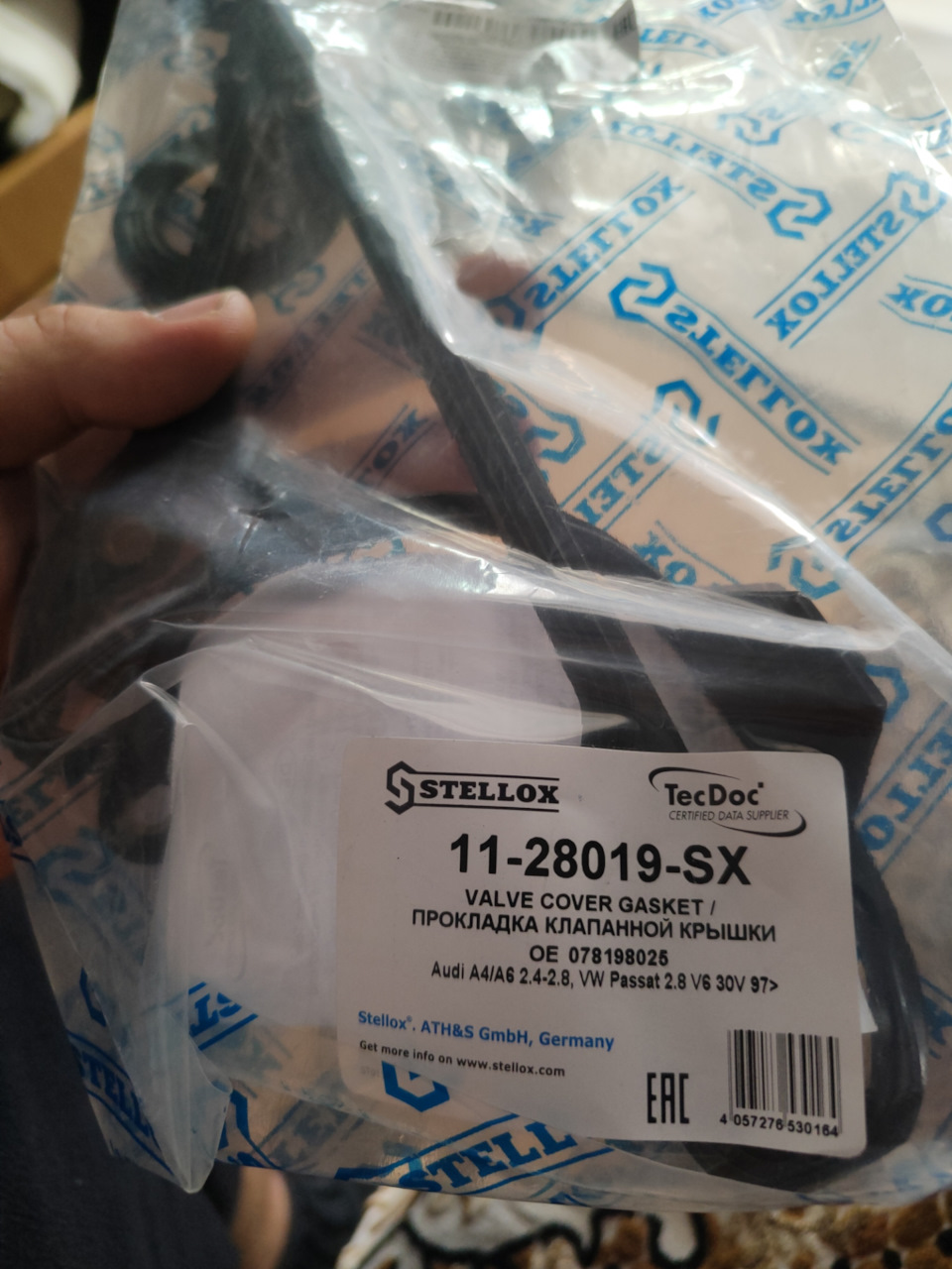 1128019SX Прокладка, крышка головки цилиндра STELLOX | Запчасти на DRIVE2