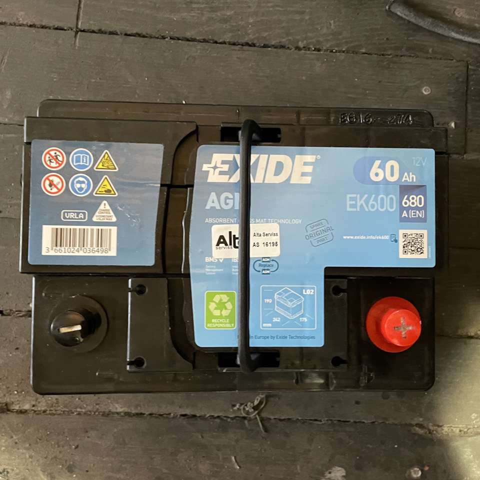 EK600 Аккумуляторная батарея EXIDE | Запчасти на DRIVE2