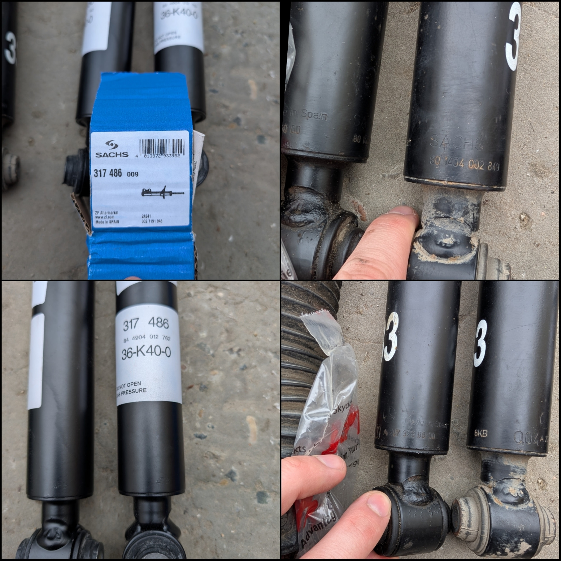 Задние амортизаторы SACHS на MB 207.334 — Mercedes-Benz E-Class Coupe ...