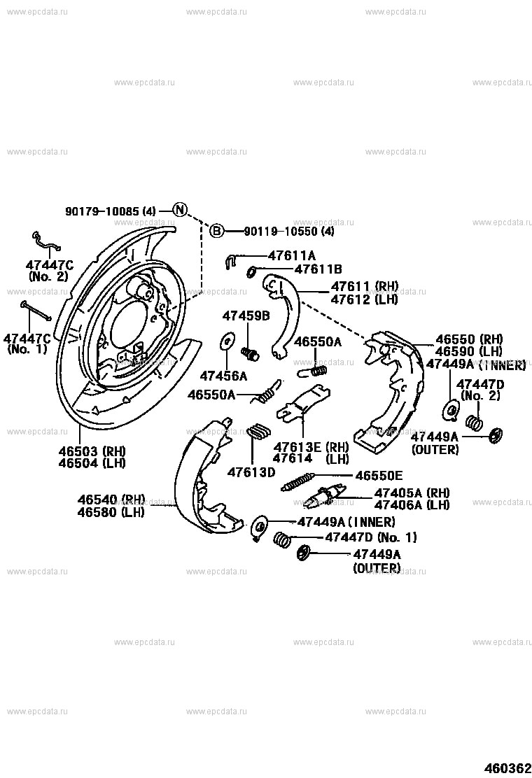 #2048. — 46-01 — Parking brake & cable — Парковочный тормоз. — DRIVE2