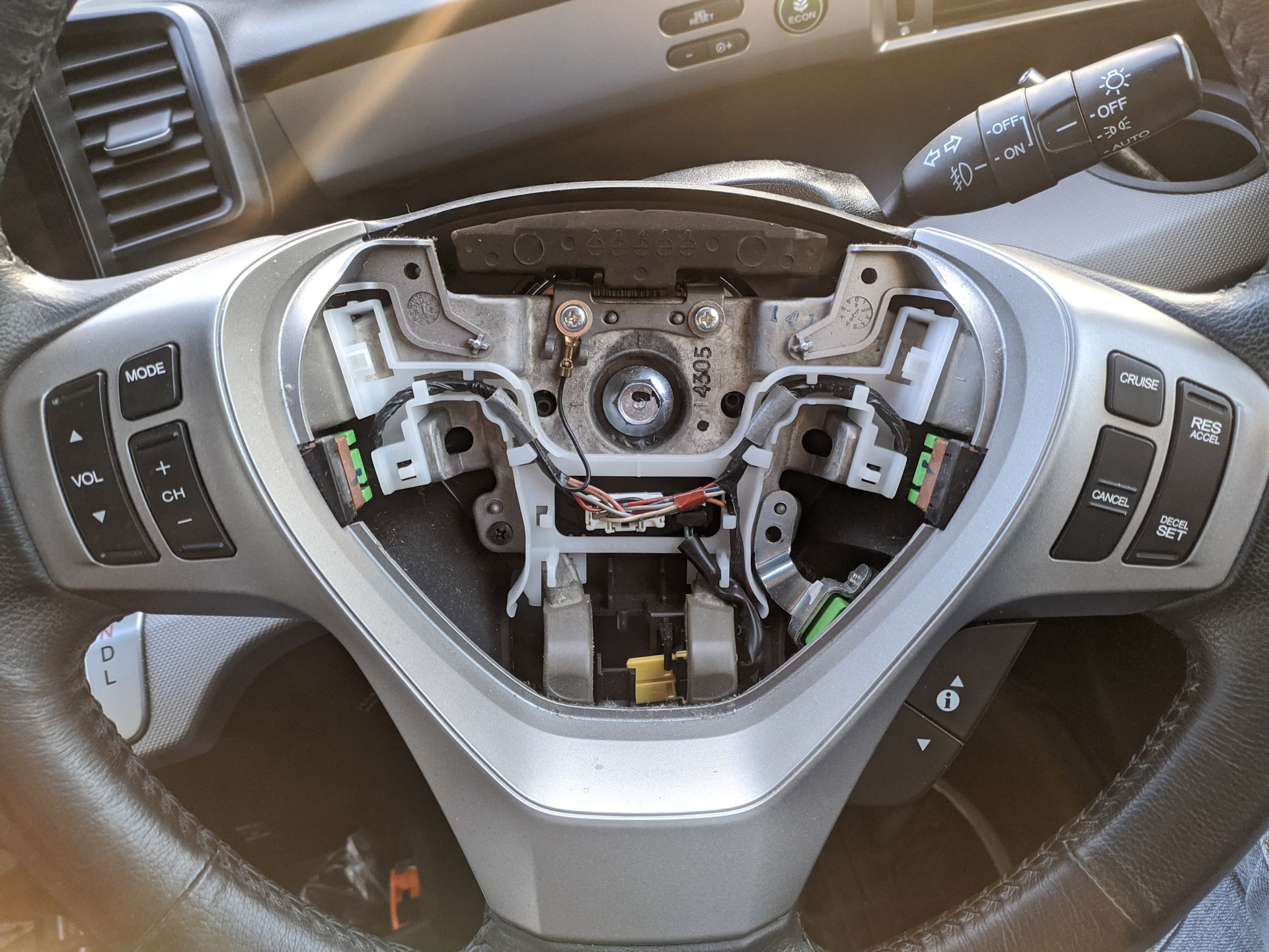 Подсветка руля — Honda Freed (1G), 1,5 л, 2014 года | своими руками ...