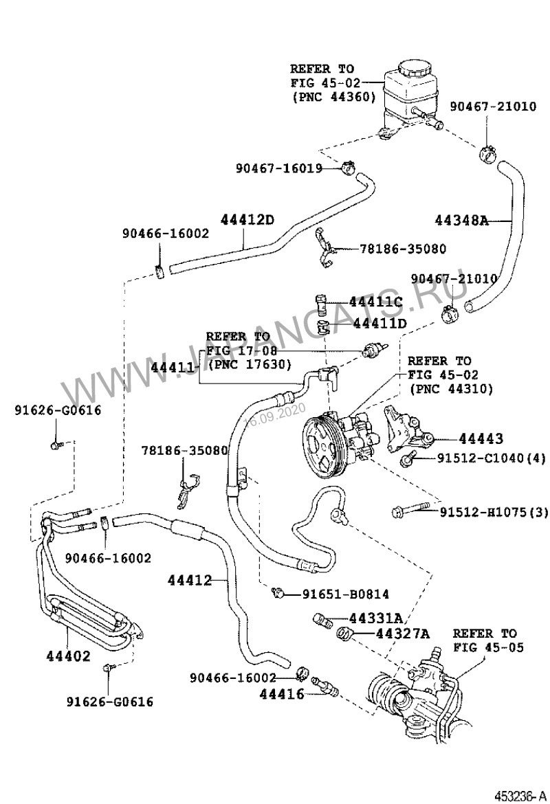 Замена шлангов бачка, гидроусилителя руля. — Toyota Land Cruiser 100, 4 ...