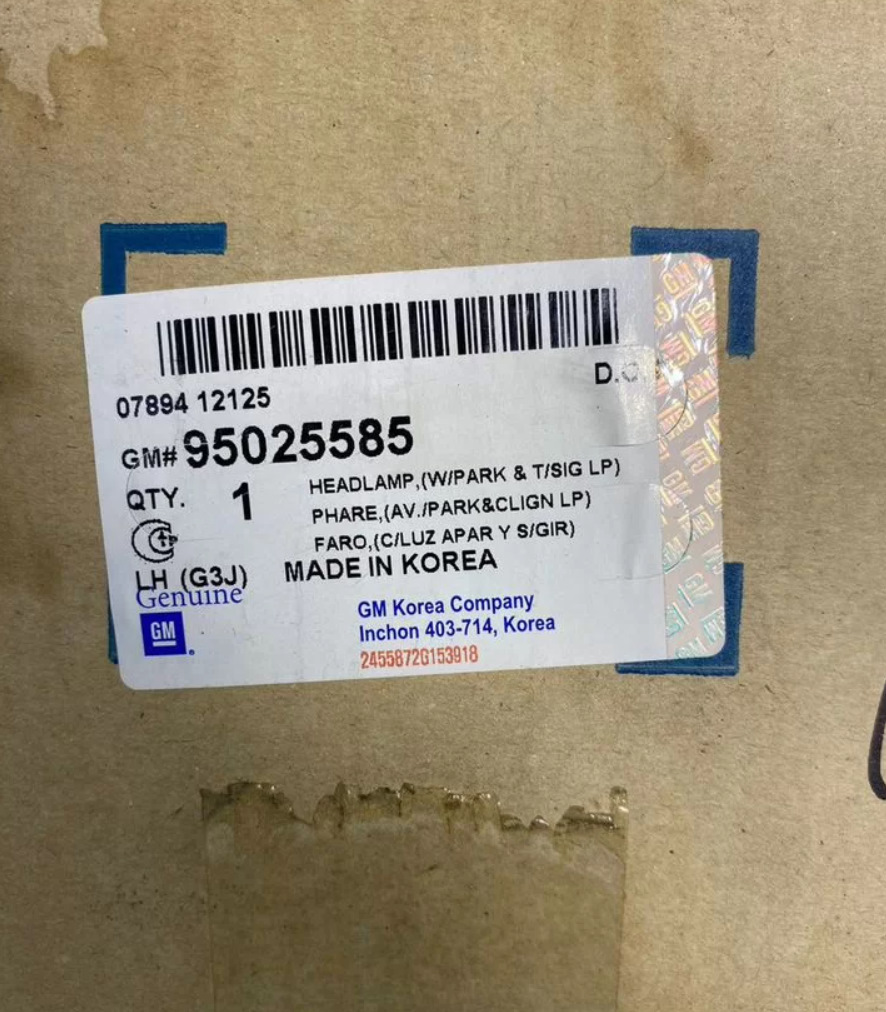 95025585 Фара передняя GM | Запчасти на DRIVE2