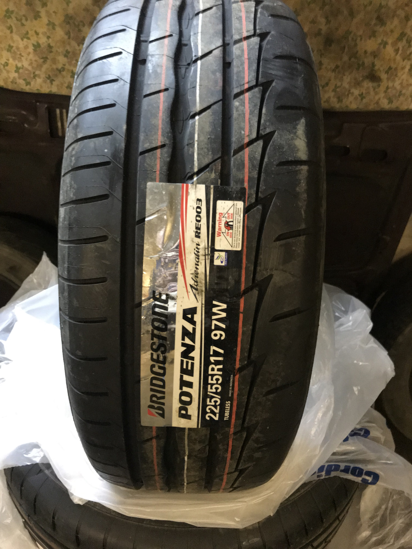 Обновочка к лету Bridgestone Potenza Adrenalin RE003 225/55 R17 97W — Infiniti G35 Sedan (V36 ...