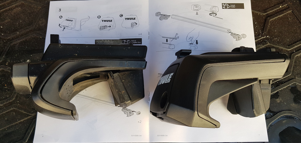 Комплект опор Thule 710400 + комплект аэродинамических дуг Thule ...