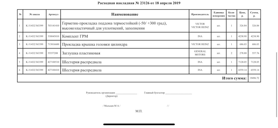 530045010 Комплект ремня ГРМ INA | Запчасти на DRIVE2
