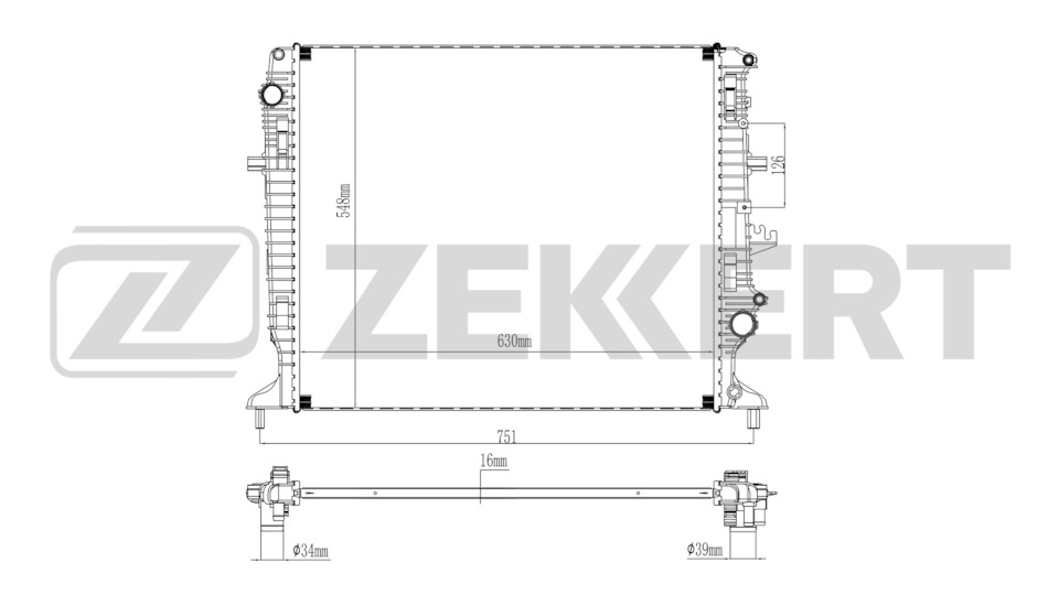 MK1321 Радиатор охлаждения двигателя Geely Atlas 16- (замена для MK ...